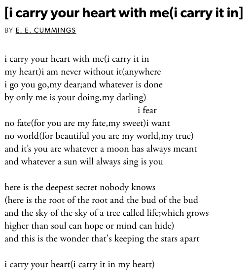 On reading one of those strange and beautiful ee cummings poems – NLD x ...